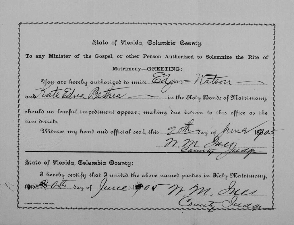 Who Killed Marshal Bowman? Suspect 2: Edgar Watson – Southwest Florida ...