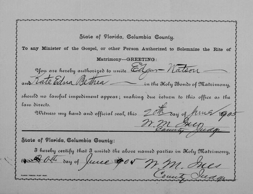 Who Killed Marshal Bowman? Suspect 2: Edgar Watson – Southwest Florida ...